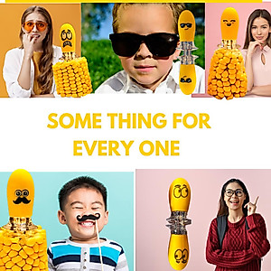 Fumiko's Unique Corn Holders for corn on the cob - 10 PCS/5 corn cob holders set, Fun Faces, interlocking corn holder set making your corn on the cob experience even more entertaining