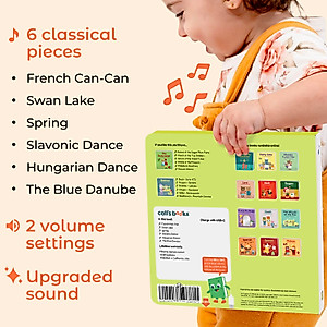 Cali's Books Dance to Classical Music - Children's Music Book for Boys & Girls - Educational & Interactive Sound Book for Babies & Toddlers Ages 2 -4 - Musical Birthday Gifts for Kids