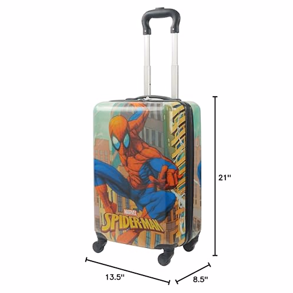 FUL Marvel Spider-Man Kids Rolling Luggage, Hardshell Carry On Suitcase with Wheels, Pastel