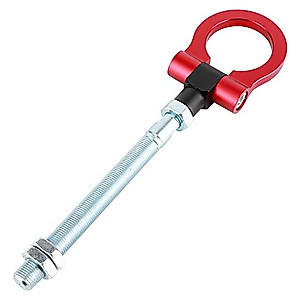 Tow Hook Ring,T6061 Billet Aluminum Heavy Duty Tow Hook Folding Strap Racing IS2303 Fit for BRZ/Impreza/WRX/STi(Red)