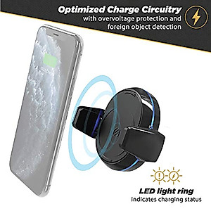 Scosche MGQVP-XTET MagicGrip FreeFlow Autogrip Wireless Charging Vent Phone Mount for Car in Black