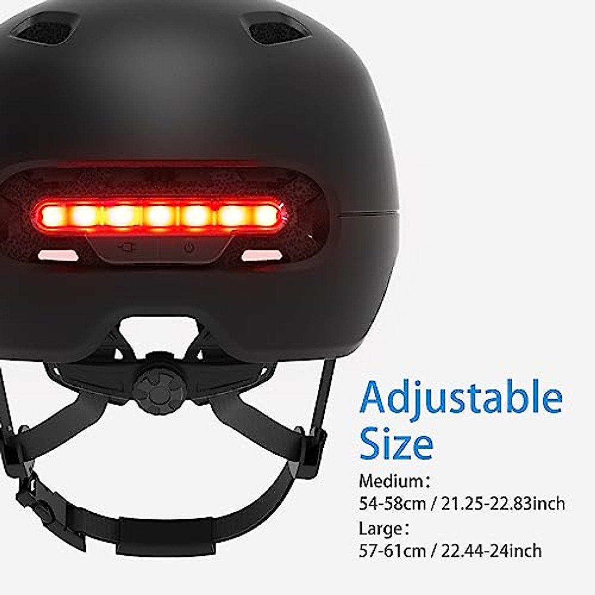 Smart4u SH50U Smart Bike Helmet with Light, Bicycle Helmet with Rear Light | Brake Warning Light | Fall Detection, CPSC Certified, Bike Helmet for Adults Men Women, Bicycle Helmet for Urban Commuter