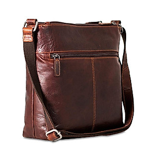 Voyager Zippered Crossbody Hobo #7832 (Brown)