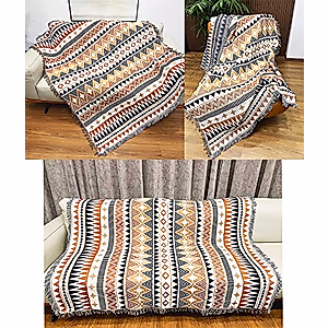 SYDVT Southwest Throw Blanket Aztec Navajo Blanket and Throws Tribal Blankets for Couch Bed Living Room Chair Sofa Decorative 51"x63"