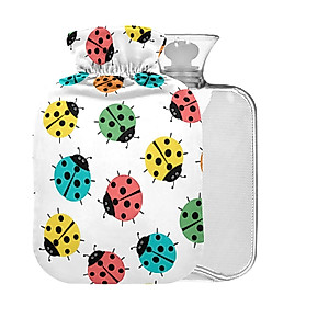 Animal Ladybug Hot Water Bottle with Cover 1L Small Hot Water Bag for Pain Relief Cramps BAP Free