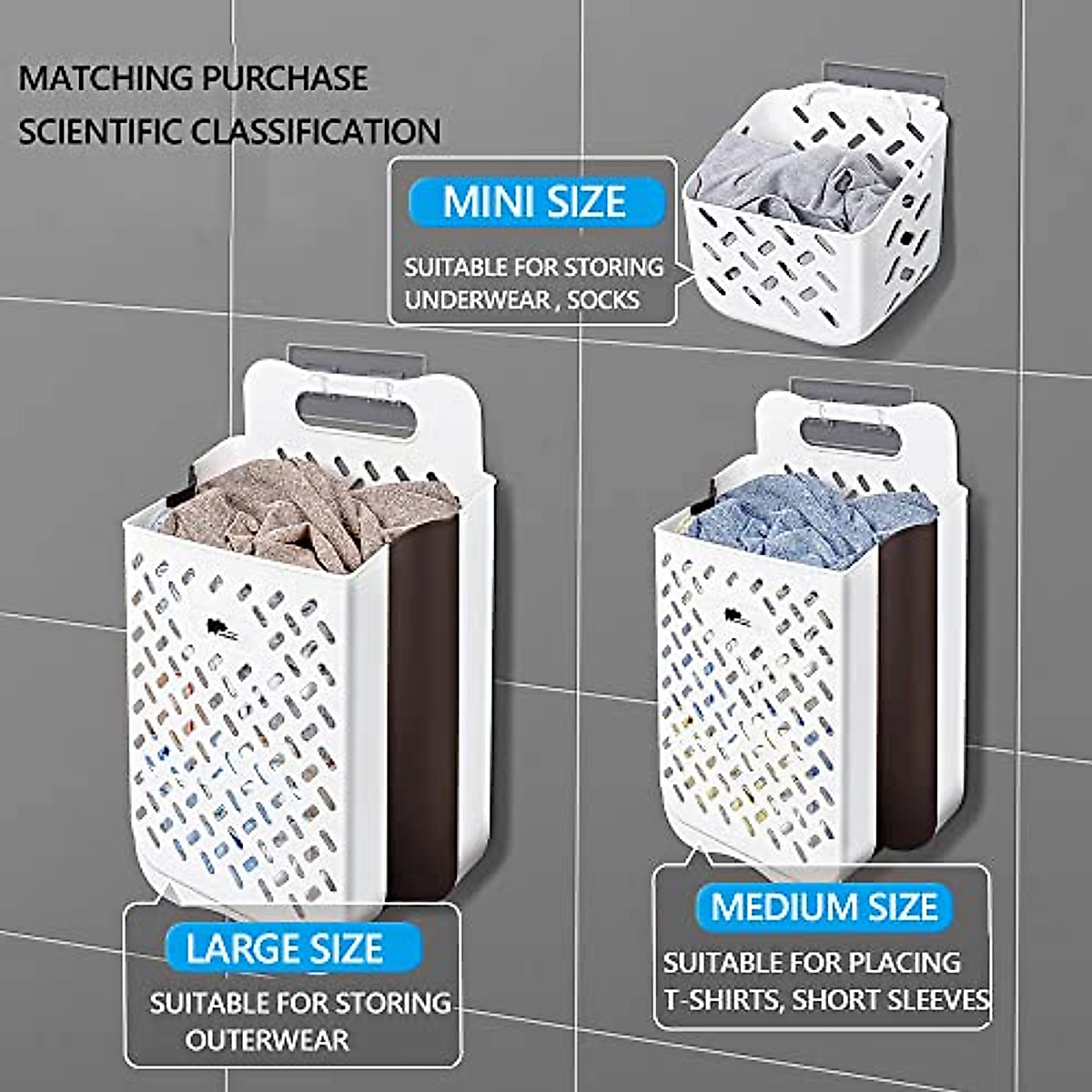 Collapsible Laundry Basket- Large Laundry Basket Hamper with 2 Handles- Space Saving Foldable Storage Container/Organizer (Small)