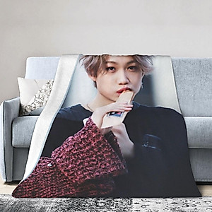 Stray Kids Lee Felix Blanket Ultra-Soft Micro Fleece Blankets Throw Blankets Decoration Gift for Decor Home Sofa,Office,Dormitory Bed car Camp Couch All Seasons