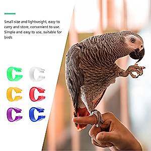 GANAZONO 200pcs 10mm Bird Ring Leg Bands Plastic Multi-Colour Pigeon Foot Bands Clip on Leg Rings for Chicks Bantam Finch Dove Lovebird Quail Small Poultry