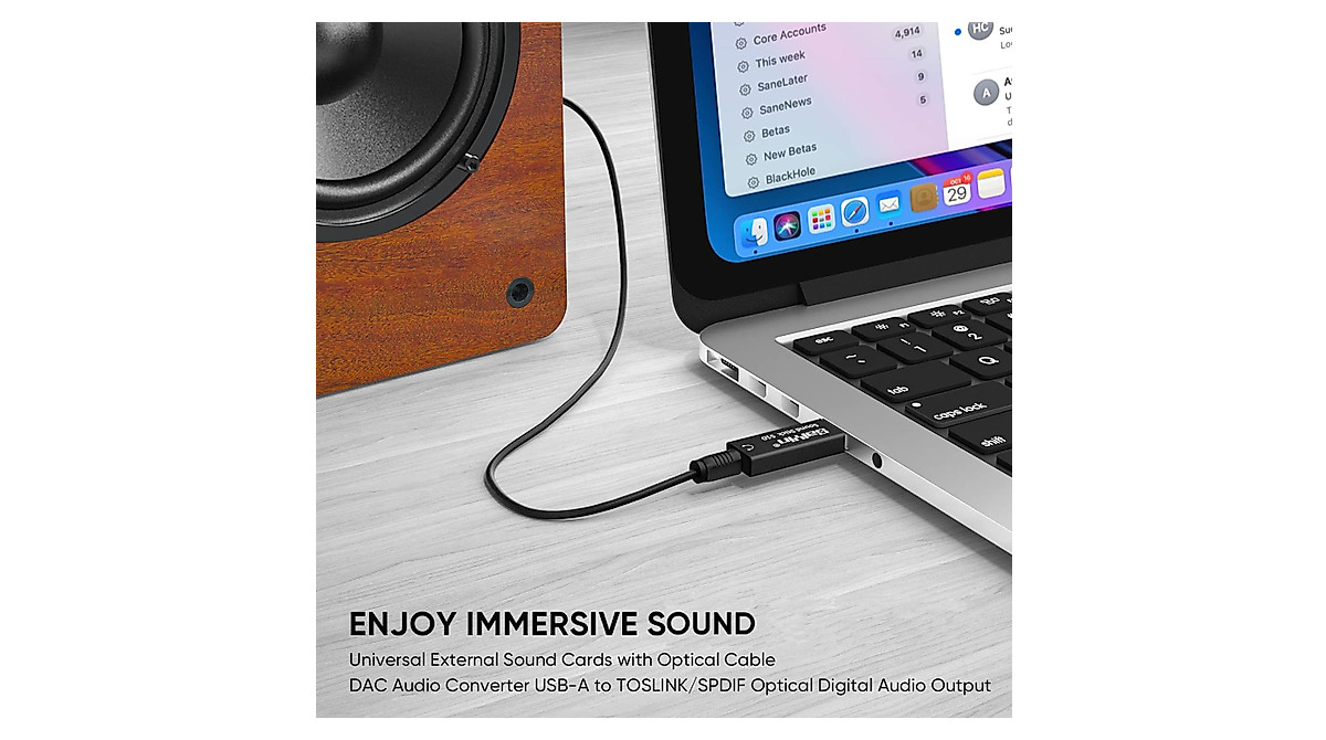 USB Sound Card & DAC Audio Converter for High-Quality Sound