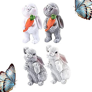 Cabilock Shape Hat Gray Free Hooks Resin Patterns Cartoon Rabbit Door Coat Room Bag Hanging Rack Punch Kitchen Wall Bathroom Towel Shaped Hangers White Hook Adhesive Sundries Four