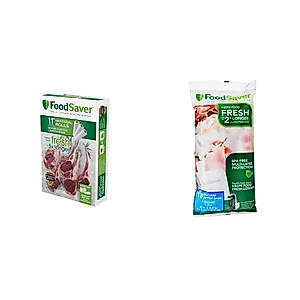 FoodSaver Vacuum Sealer Bags, Rolls, and Quart Bags for Custom Fit Airtight Food Storage