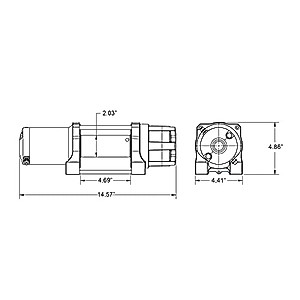 SuperATV Black Ops 6000 LB Winch Kit for UTV/ATV | Includes 50' Synthetic Rope | Permanent Magnet DC 12V, 1.9 HP Motor and More!
