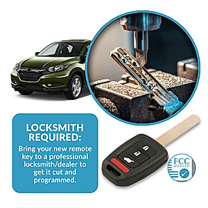 Keyless2Go Replacement for Keyless Entry Remote Car Key Fob for Select Honda CRV & HRV Vehicles That use 35118-T7S-A00 35118-T0A-A30