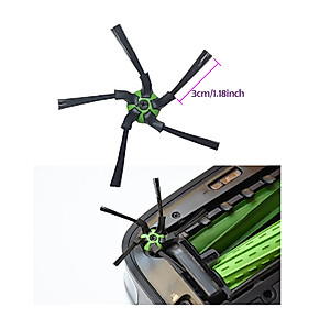 PELLYDA 6 Pack Side Brushes,Replacement Parts for IRobot Roomba S9 (9150) S9+ S9 Plus (9550) S Series Vacuum Cleaner (6 Edge-Sweeping side brushes)