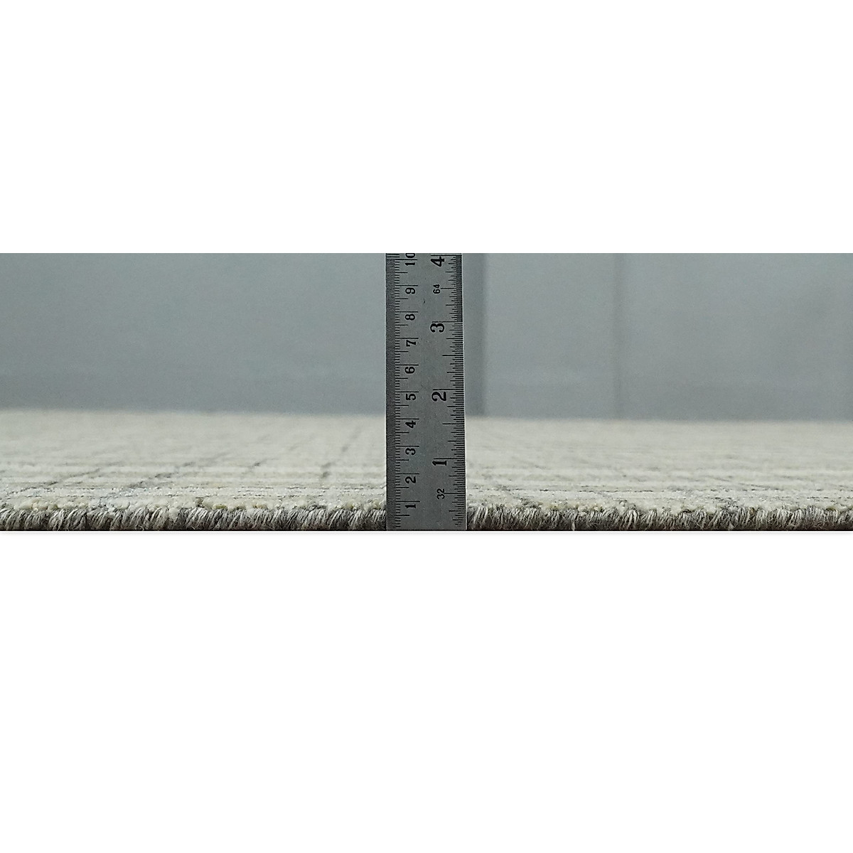 Artisan's Arc Checkered Scandinavian Hand Made Blended Wool Flatwoven Area Rug, Camel, Beige and Gray, 8x10 | KE16810