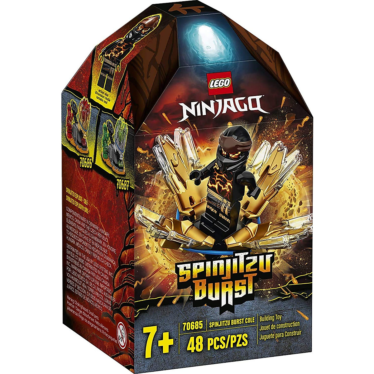 LEGO NINJAGO Spinjitzu Burst - Cole 70685 NINJAGO Accessory Set Building Kit Featuring Ninja Minifigure (48 Pieces)