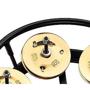 Meinl Percussion THH1B-BK Professional Series Hi Hat Tambourine, Single Row Brass