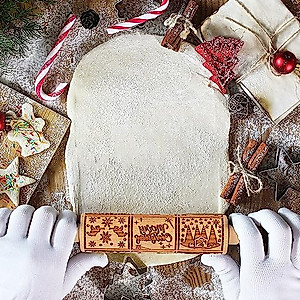 XINBADA Rolling Pins for Baking- Embossed Rolling Pin Set for Baking, Perfect Baking Tools & Cookie Molds