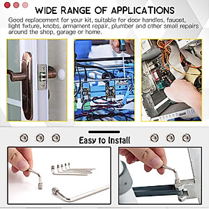 Hilitchi 240Pcs 19Sizes SAE Stainless Hex Allen Head Socket Set Screws Grub Screw Bolts Assortment Kit Internal Hex Drive Cup-Point Screws with 7 Hex Wrenches