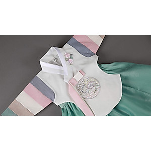 Ivory Top Green Skirt Hanbok Girl Baby First Birthday Party Dress 1 Age Clothing Korea Traditional Outfit