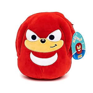 Squishmallow Kellytoy SEGA Sonic, Knuckles, Tails, Shadow Plush Toy (8/'' Sonic The Knuckles), 8 inch (SQK2821)