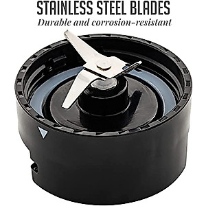 Ovente Electric Personal Portable Blender, 18 Ounce Drink Mixer, Frozen Margarita, Shake & Smoothie Maker, Glass Jar with Stainless Steel Blades and 300-Watt Base, Compact BPA-Free, Turquoise BLH1002T