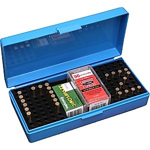 MTM SB-200-20 200 Round Small Bore Ammo Box .22 Long Rifle, USA Made, Blue