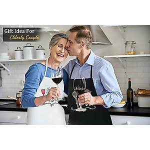 Mr and Mrs Gifts-Anniversary Wedding Gift for Couple,Christmas Bridal Shower Bachelorette Engagement for Bride, Newly Engaged,Registry Items,Kitchen Aprons with Oven Mitts Pot holder & Dish Towel