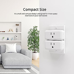 SONOFF S40 Smart Plug with Energy Monitoring 15A, WiFi Smart Outlets That Work with Alexa, Google Home & IFTTT, Smart Plug with Remote, ETL Certified, NO Hub Required, 2.4G WiFi Only(4-Pack)