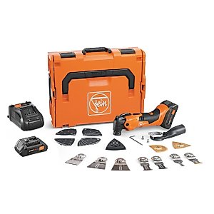 Fein Cordless MultiMaster AMM 500 Plus Top 4 Ah AS for Interior Construction and Renovation - Starlock Plus Mount, QuickIn System, Constant Speed, Metal Drive Head - 71293861090
