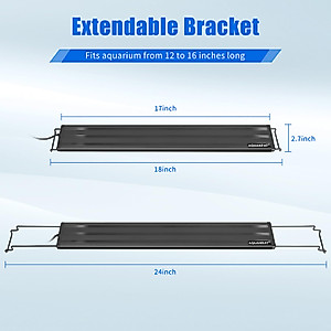AQUANEAT LED Aquarium Light Full Spectrum for 18 Inch to 24 Inch Fish Tank Light Fresh Water