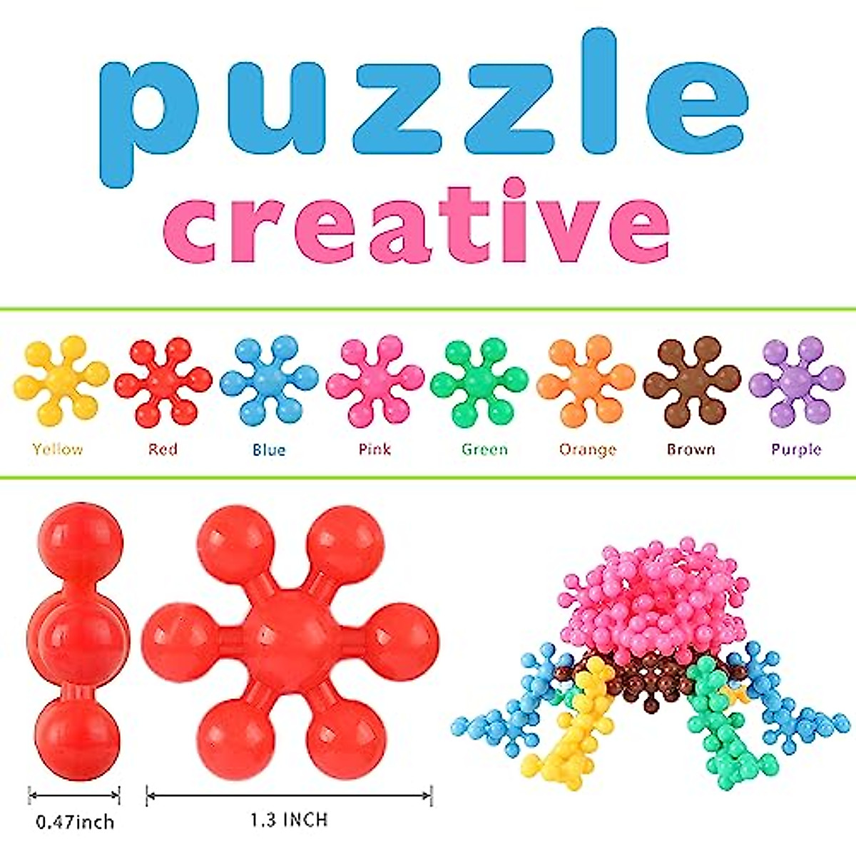 TOMYOU 400 Pieces Building Blocks Kids STEM Toys Educational Building Toys Discs Sets Interlocking Solid Plastic for Preschool Kids Boys and Girls Aged 3+, Safe Material Creativity