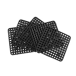 Maxmoral 30pcs Flower Pot Hole Mesh Pads Plastic Square Thicken Breathable Net Bottom Grid Mat for Bonsai Garden Supplies