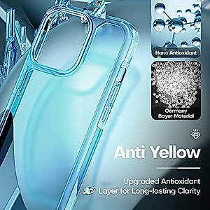 TAURI [5 in 1 Designed for 13 Pro Max Case, [Not-Yellowing] with 2X Tempered Glass Screen Protector + 2X Camera Lens Protector, [Military-Grade Drop Protection] Slim Phone Case 6.7 Inch Sierra Blue