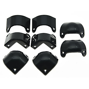 KAISH 4x Front 4x Back/Rear Black Plastic Guitar AMP Amplifier Cabinet Corner for Marshall