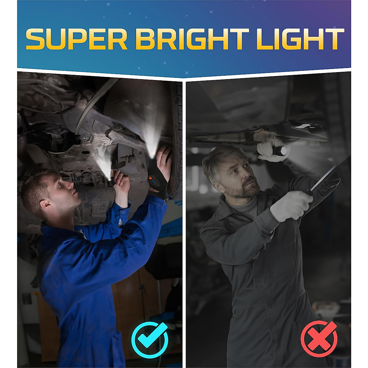 Visailiy LED Flashlight Gloves, Cool Gadgets Unique Birthday Gifts for Dad Boyfriend Husband Him, Light Gloves Tool for Camping Fishing Car Repairing Hiking