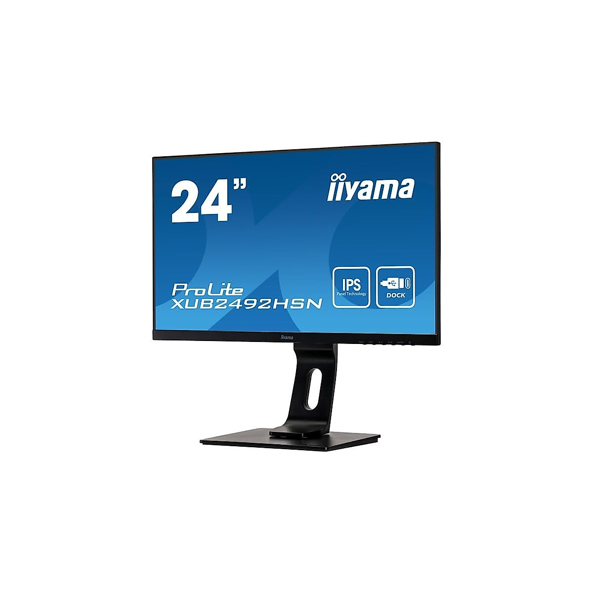 iiyama XUB2492HSN-B1 24" IPS LCD USB-C 65W Charging, 4ms, Full HD 1920x1080, RJ45, 1x HDMI,1 x DisplayPort In, 1 x DisplayPort Out,1 x VGA, 2 x USB, 2 x 2W Speakers, Height Adjustable Stand