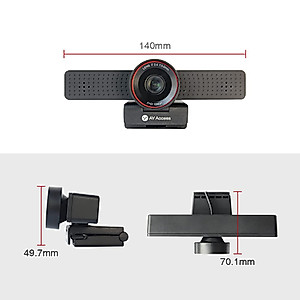 AV Access USB Speakerphone 360° Voice Pickup 4 Mics + 1080P Webcam Noise Cancelling