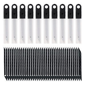 MANUFORE 100PCS 9mm Snap-off Replacement Blades 30 Degree SK5 Black Blades for 9mm Universal Art Knife for Wallpaper, Paper, Eyebrow Pencil, Crafts