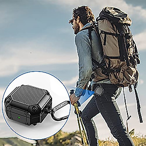 Valkit Compatible Samsung Galaxy Buds 2 Pro Case/Galaxy Buds Pro/2/Live Case Cover, Cool Military Full Body Shockproof Case with Keychain for Men Women Samsung Earbuds Protective Skin, Black