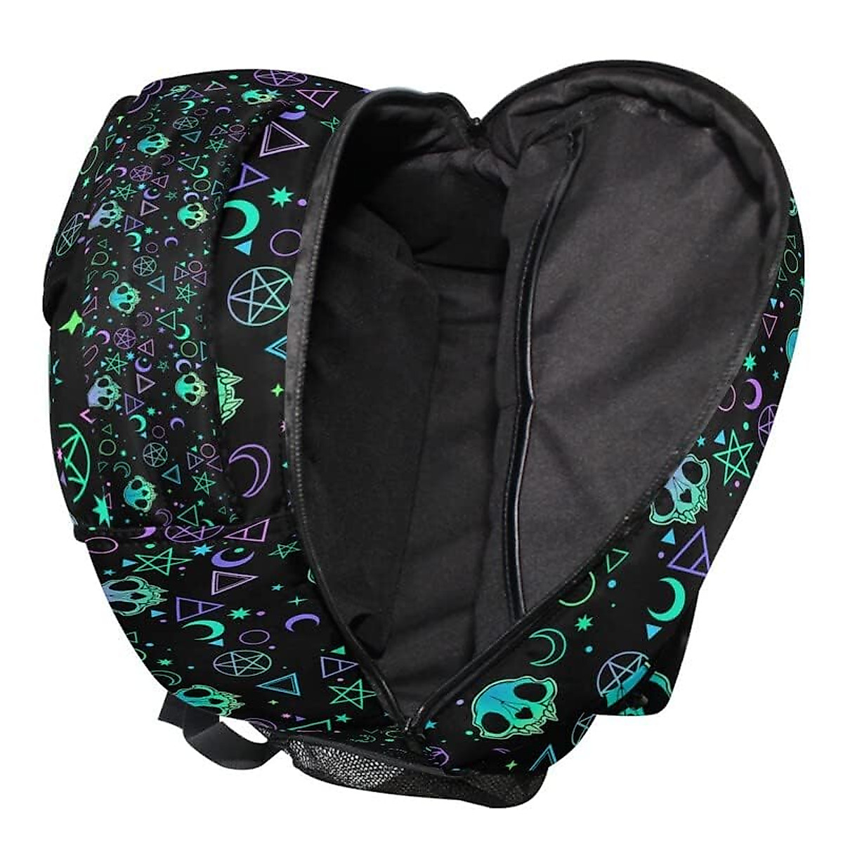 MNSRUU School Backpack Magic Skulls College Knapsack Laptop Rucksack Business Travel Computer Bookbags for Adult Teen One Size