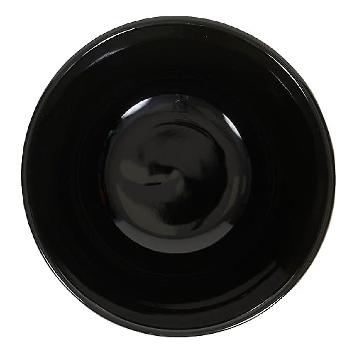 Home Basics Ceramic Cereal, 5.5", Black Creamic Bowl, 5.78" x 5.78" x 3.11"