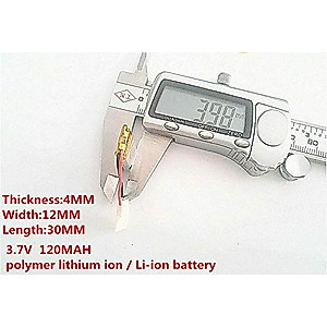 2PCS 401230 3.7V 120mAh Polymer Lipo Battery with PCM Rechargeable