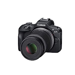 Canon EOS R100 RF-S18-45mm F4.5-6.3 is STM & RF-S55-210mm F5-7.1 is STM Lens Kit, Mirrorless Camera, RF Mount, 24.1 MP, Continuous Shooting, Full HD Video, 4K, Lightweight, Wi-Fi, Content Creation