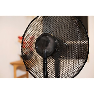 XBrand Black/White Intelligent Cool Mist Standing Oscillating Fan, 47 Inch Height