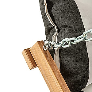 Hatteras Hammocks Cabana Black Deluxe Sunbrella Cushion Swing, Handcrafted in The Carolinas, Accommodates Two People with an 450 Pound Weight Capacity