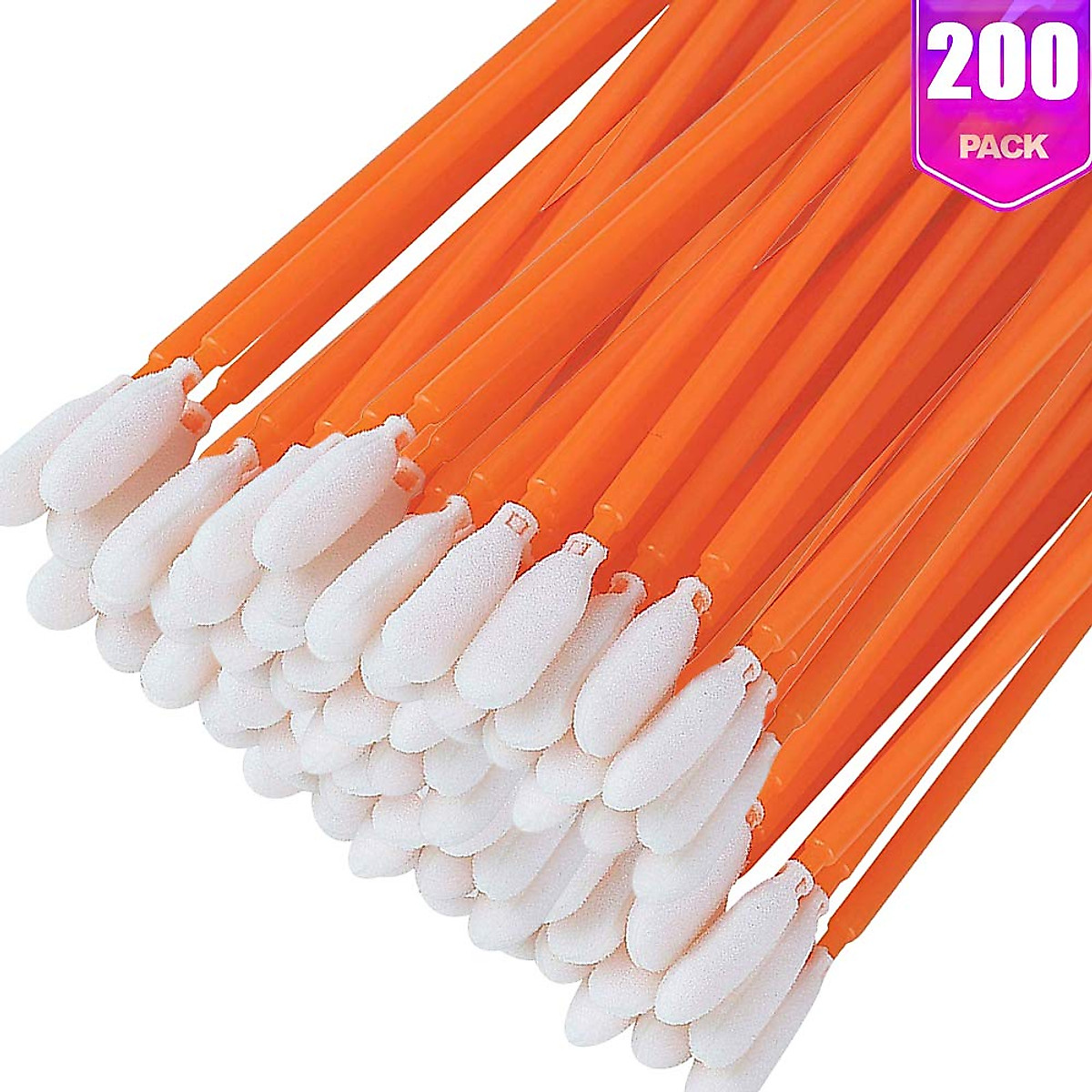 Wellgler's 6.42'' Gun Cleaning Swabs, Long swabs,Microfiber Foam swabs(200pcs)