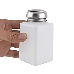 uxcell Plastic Lab Experiment Square Liquid Container Alcohol Bottle 200ml 2pcs White
