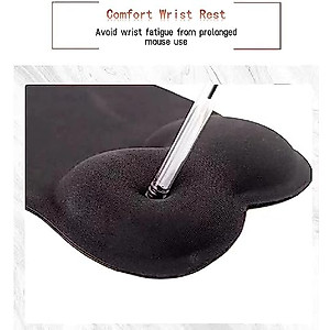 JWZPILLOW Tomb Raider 3D Anime Mouse Pads with Silicone Gel Wrist Rest Non-Slip Gaming Mousepads (Laura)