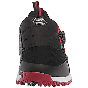 New Balance Men's Fresh Foam PaceSL BOA Golf Shoe, Black/Red, 12